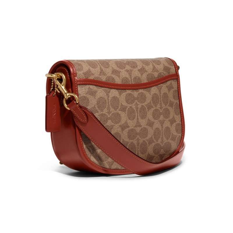 Jual Coach Willow Saddle Bag Signature Canvas Tan Rust Di Seller Voila ...