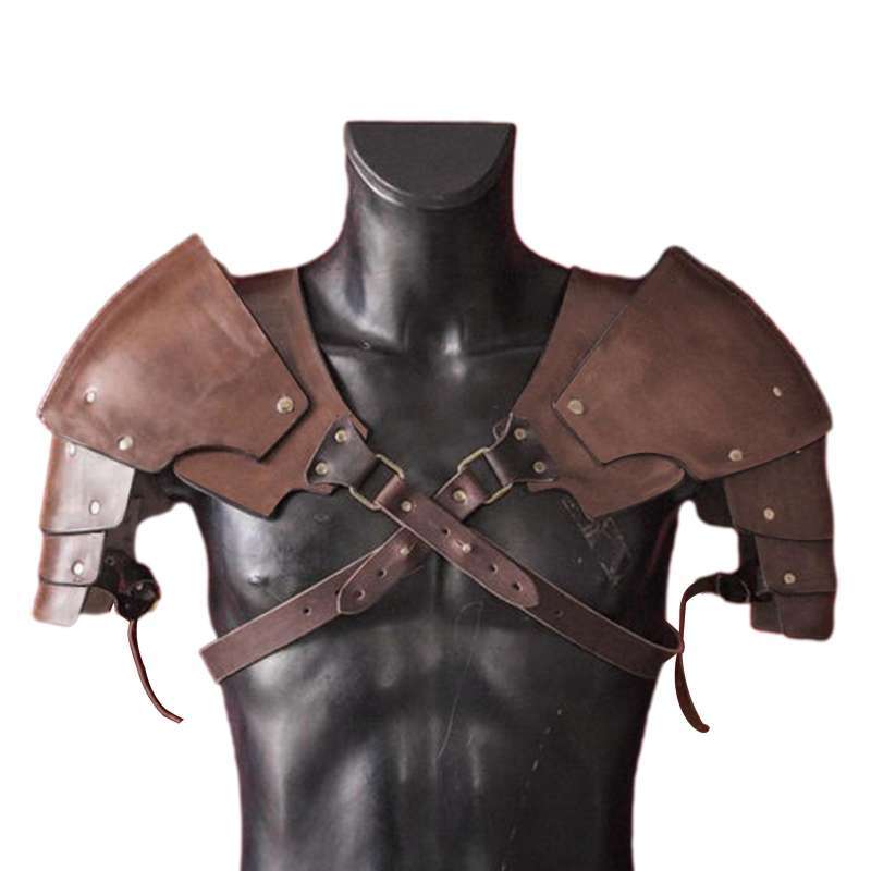 Jual Faux Leather Medieval Shoulder Pauldron Knight For Costume ...