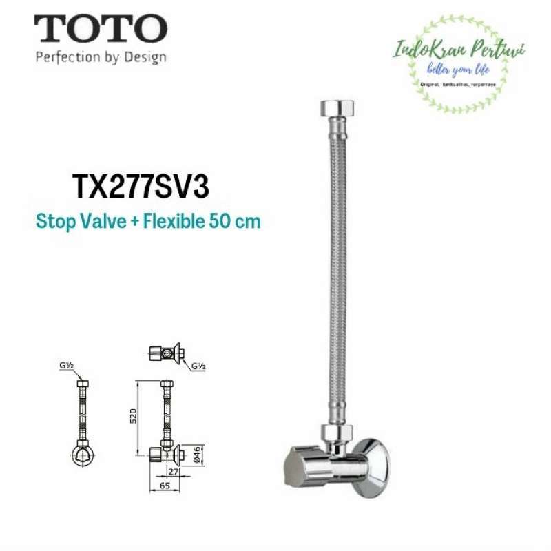 Promo Stop Kran With Flexible Hose Toto Tx277s/tx277sv2/tx277sv5 ...