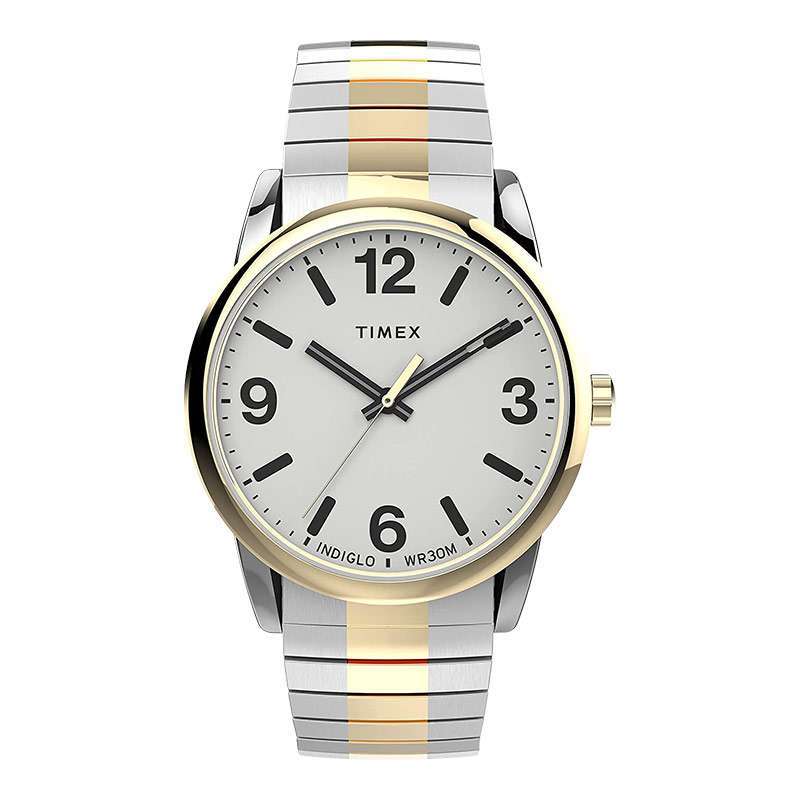 Jual Timex Easy Reader TW2U98600 Indiglo White Dial Dual Tone Stainless ...