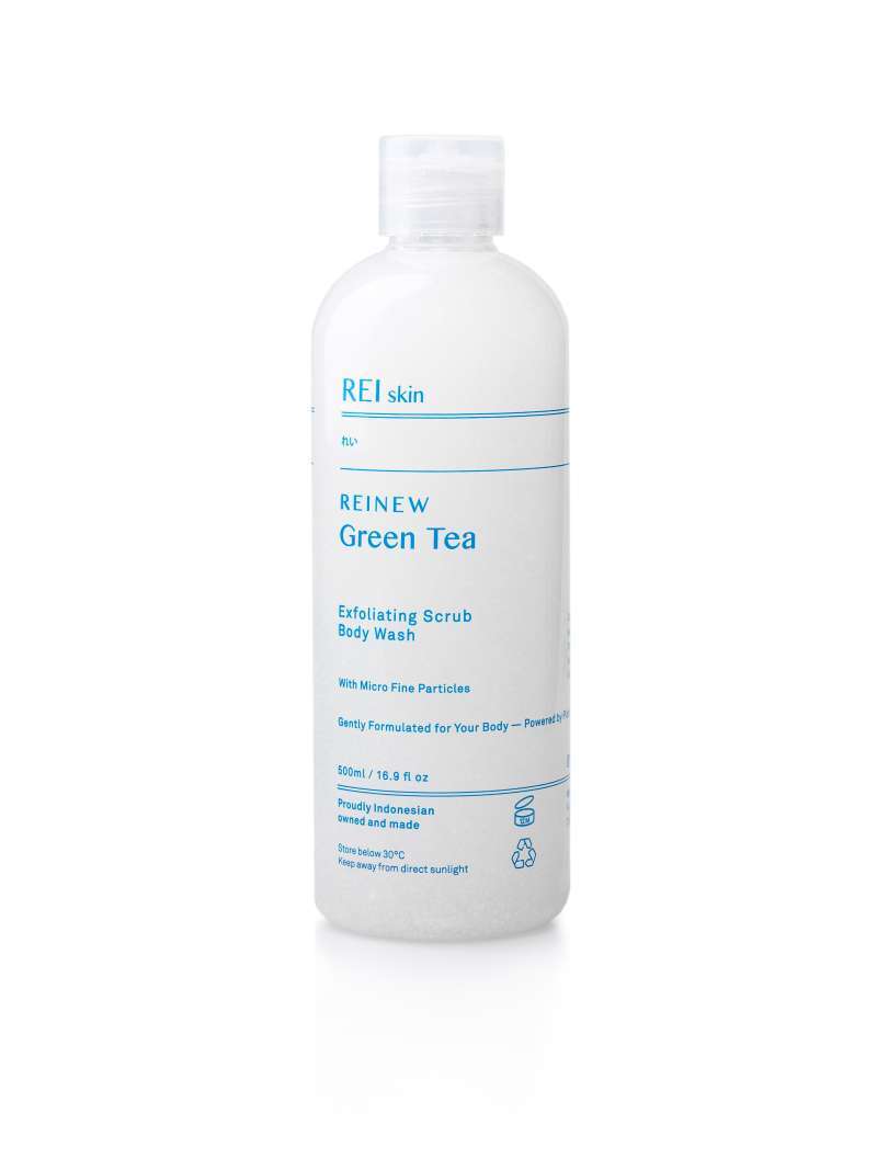 Jual REI Skin Reinew Green Tea Gentle Exfoliating Scrub Body Wash 500mL ...