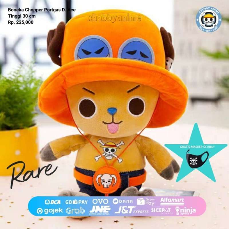 Jual BONEKA CHOPPER MODEL PORTGAS D ACE ONE PIECE IMPOR 30 CM BONUS ...