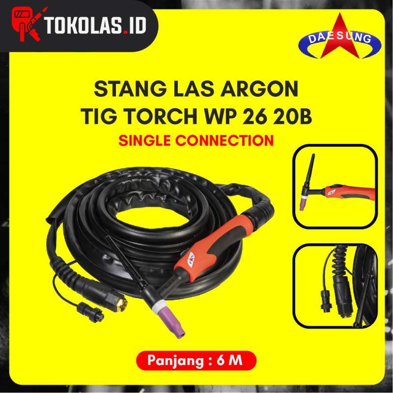 Jual Tig Torch Stang Las Argon WP 26 Single Connection DAESUNG 3M 6M ...