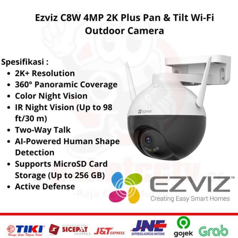 Jual Ezviz C8W 4Mp 2K Plus Pan & Tilt Wi-Fi Outdoor Camera di Seller ...