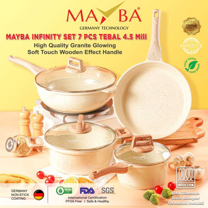 Jual PANCI INFINITY MAYBA SET 3 IN 1 Casserole + Wok + Frypan Glow ...