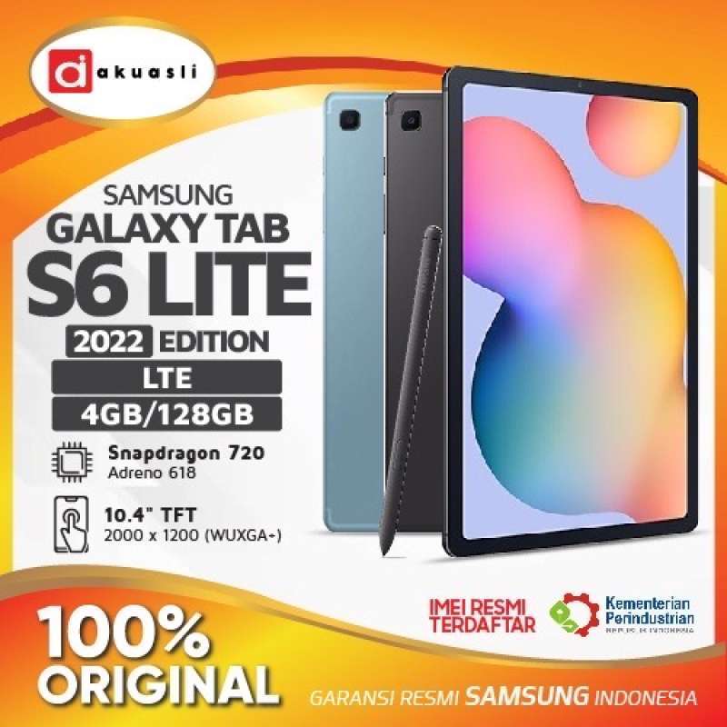 Jual Samsung Galaxy Tab S6 Lite RAM 4 GB ROM 128 GB 4/128 4GB 128GB ORIGINAL - Garansi Resmi ...
