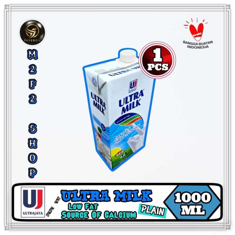 Jual Susu Ultra Milk Rasa Low Fat Source Of Calcium Kotak Uht | Plain - 1000 Ml (kemasan Satuan ...