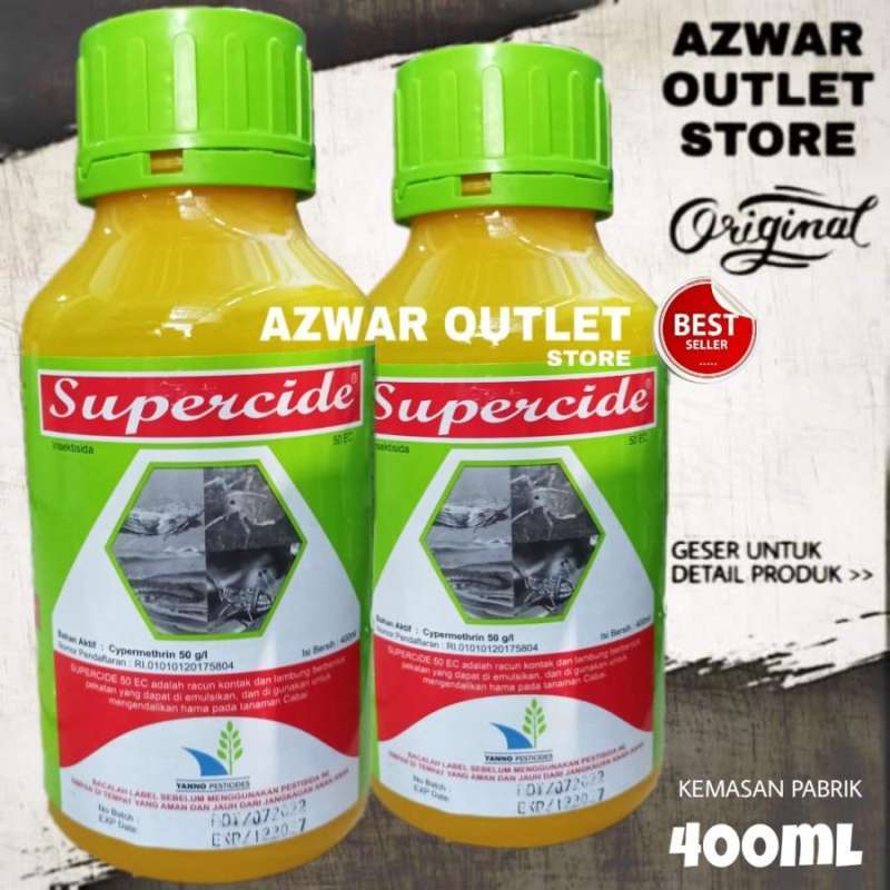 Jual Insektisida Supercide 50ec | Racun Hama Kutu Daun, Ulat, Belalang Dll Di Seller Azwar ...