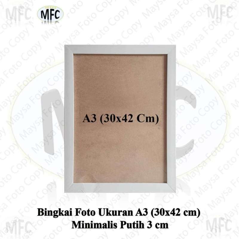 Jual Bingkai Foto A3 30x42 cm full Minimalis Hitam,Putih,Coklat serat ...