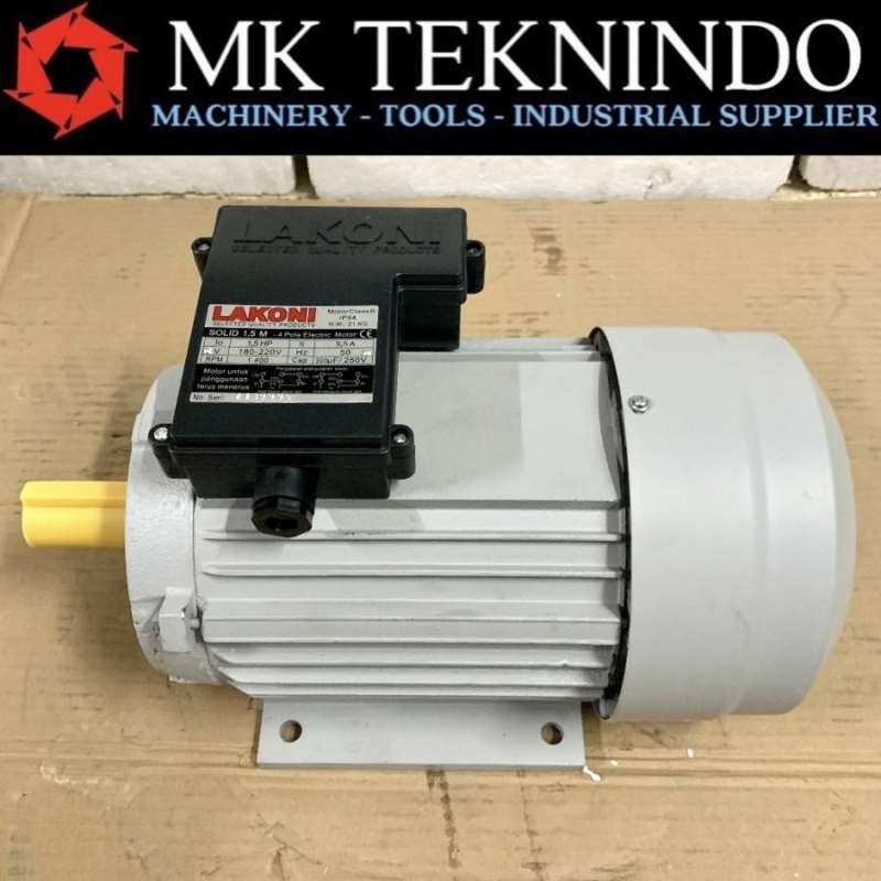 Jual Dinamo Elektro Motor 1.5 HP 1 Phase / Electro 1,5PK 4 Pole 1400 ...
