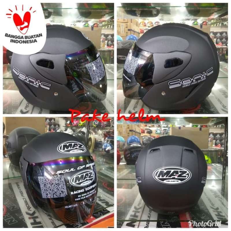 Jual HELM MAZ SONIC MIRIP GM EVO GUN METAL DOFF di Seller Pusat Helm ...