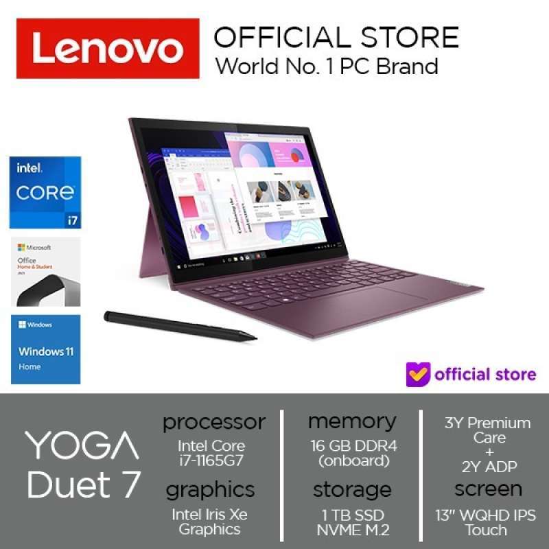 Jual LENOVO Laptop Yoga Duet 7 13ITL6 Intel Core I7 RAM 16GB SSD 1TB 13 WQHD Windows