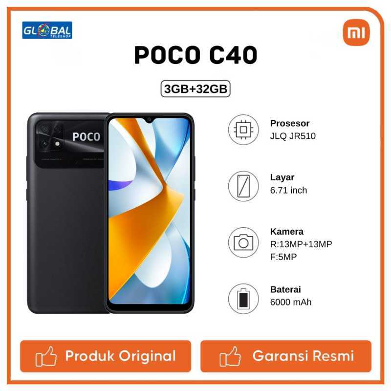 Jual Xiaomi Poco C40 Smartphone [3/32GB] Garansi Resmi di Seller Global ...