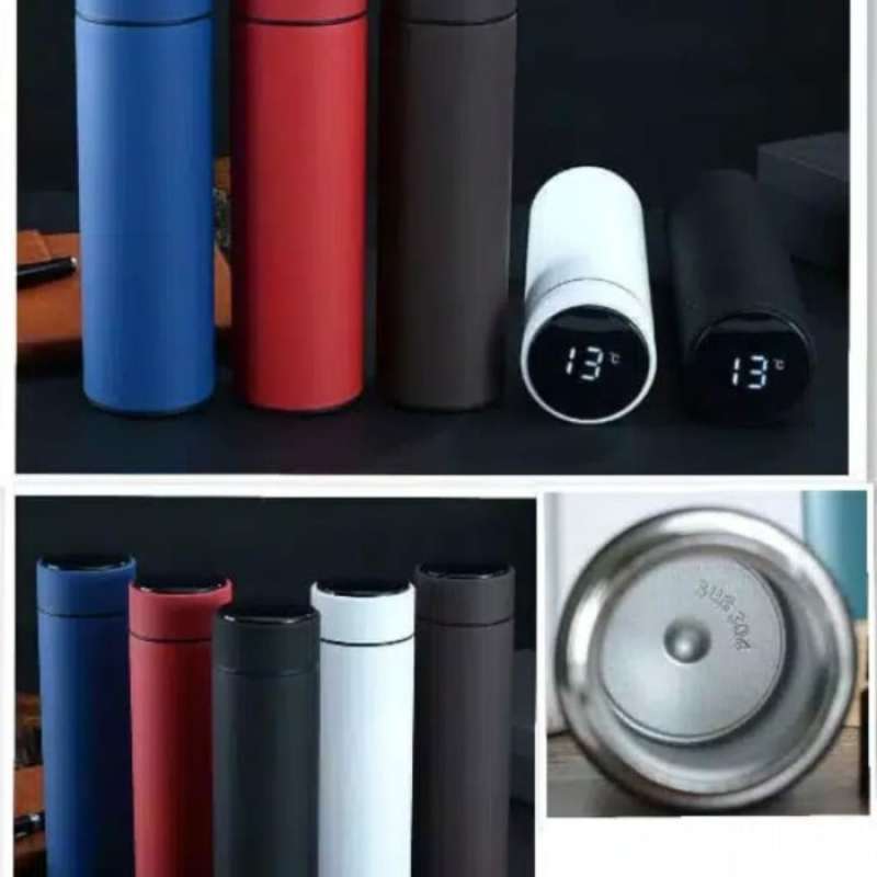 Promo Tumbler Stainless Pengukur Suhu Digital Vacum - Hitam Diskon 39% ...