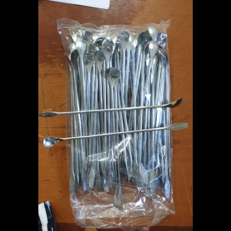 Jual Sendok Tanduk / Spatula Politena Stainless Laboratorium Medis ...