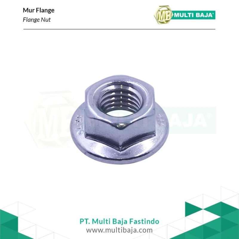 Jual SUS 304 Flange Nut M8 ( Stainless ) di Seller Multi Baja Fasteners ...