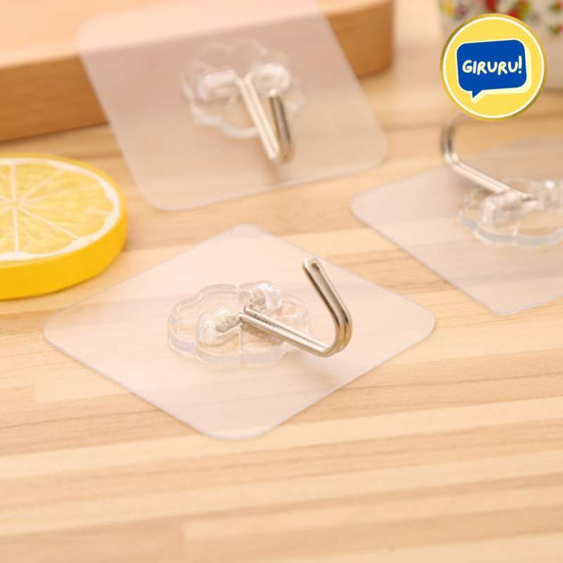 Jual GANTUNGAN TEMPEL TRANSPARAN / MAGIC HOOK TEMPEL AJAIB / GANTUNGAN ...