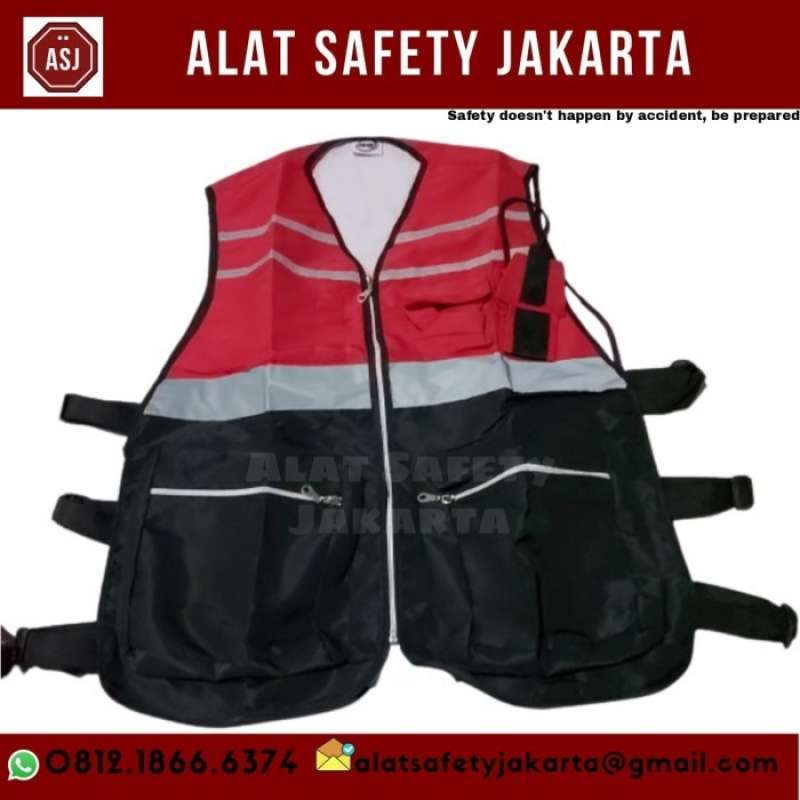 Promo Rompi Safety / Rompi Kerja Scotlight 3M Merah Hitam Diskon 11% di ...