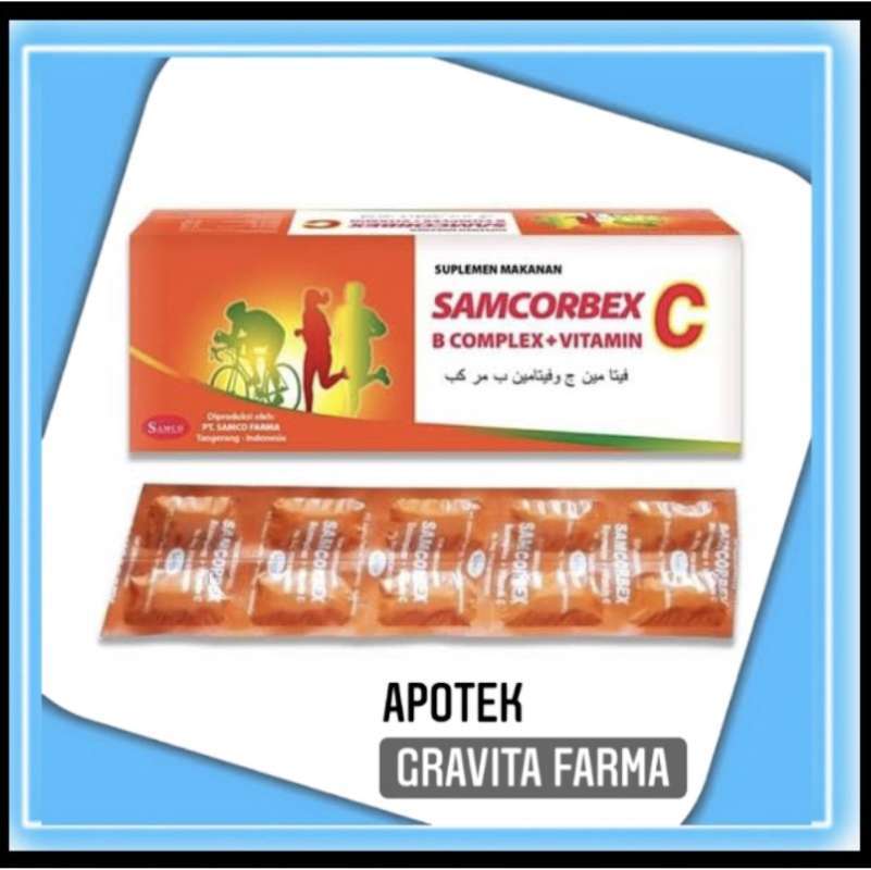 Jual Samcorbex Multivitamin B Komplex + Vitamin C Strip 10 Kaplet Di ...