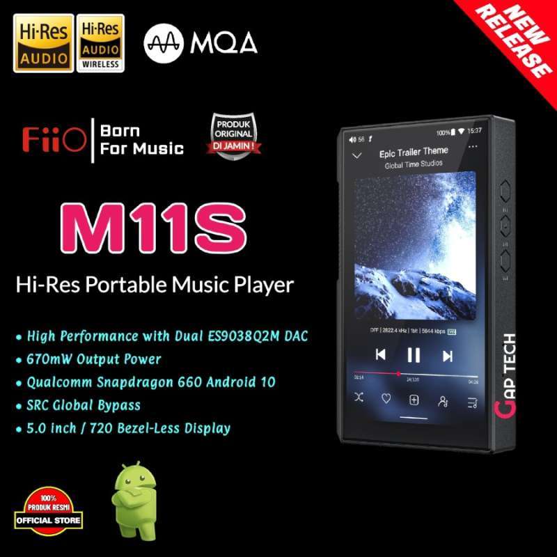 Jual Fiio M11S / M11 S / M 11S / M 11 S Hi-Res Portable Music Player / DAP Original di Seller ...