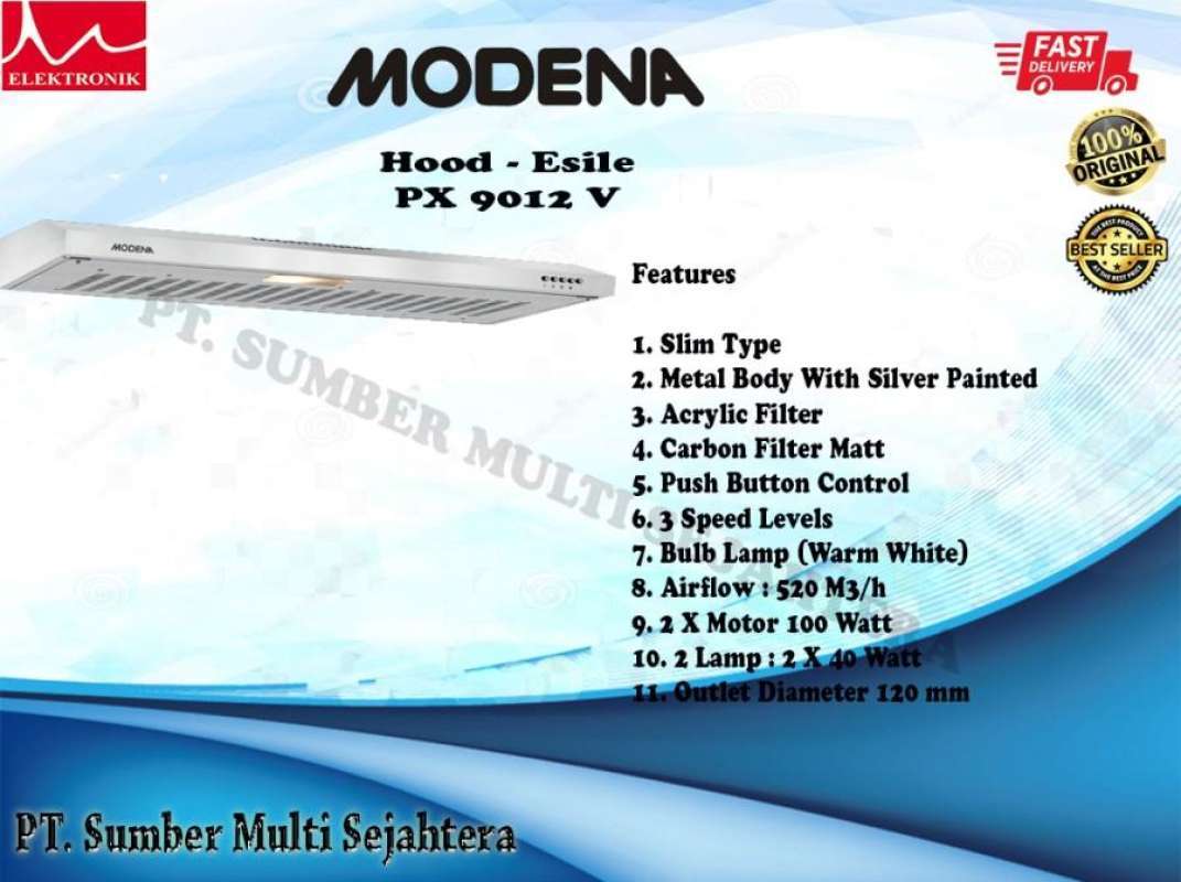 Ukuran Cooker Hood Modena