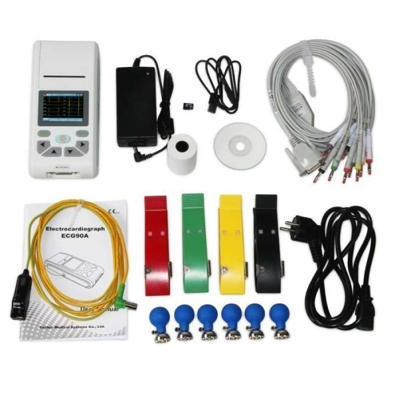 Jual CONTEC ECG90A 12 Channel Electrocardiograph ECG EKG Machine 12 lead di Seller Telkeshop ...