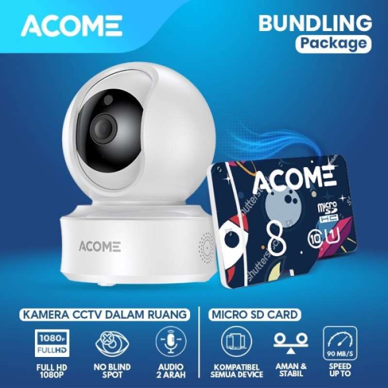 Jual ACOME Smart CCTV IP Camera FULL HD 1080P Kamera Dalam Ruangan ...