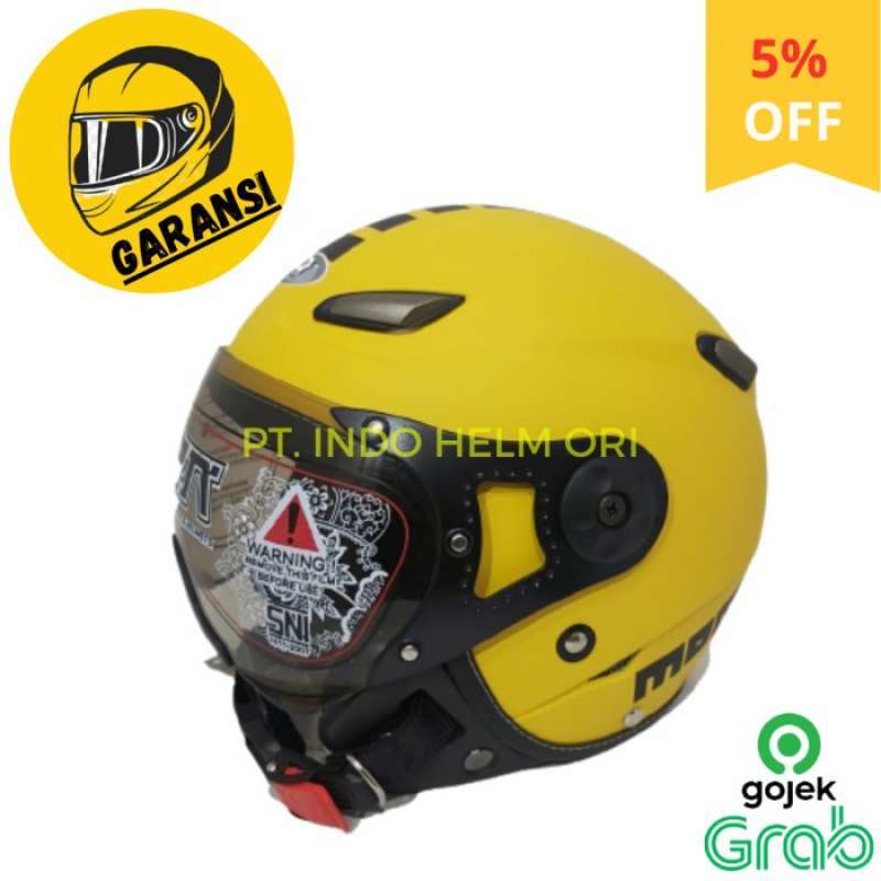 Jual Helm Pilot Jpn Momo Kuning Doff (retro Bogo Klasik Classic Vespa ...