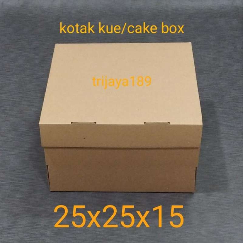 Jual Kardus box diecut/ kotak kue uk 25x25x15 di Seller toserba189 ...