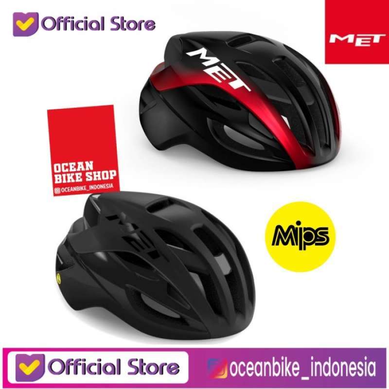 Jual Helm Sepeda Original Met Rivale Mips New Helmet Roadbike Mtb Black
