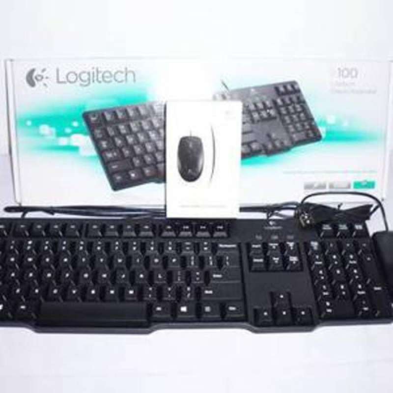 Jual Paket Keyboard PS2 Logitech K100 + Mouse USB Logitech B100 di ...