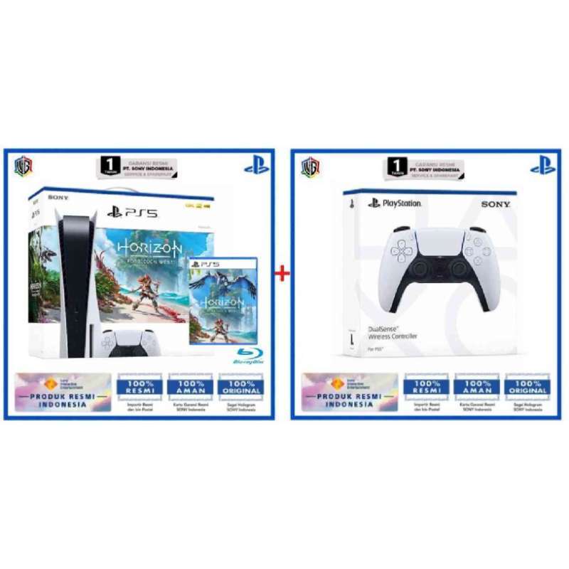 Jual PS5 / Sony Playstation 5 Disc Version INDONESIA Bundle Horizon 2 Stick di Seller Waroengame ...