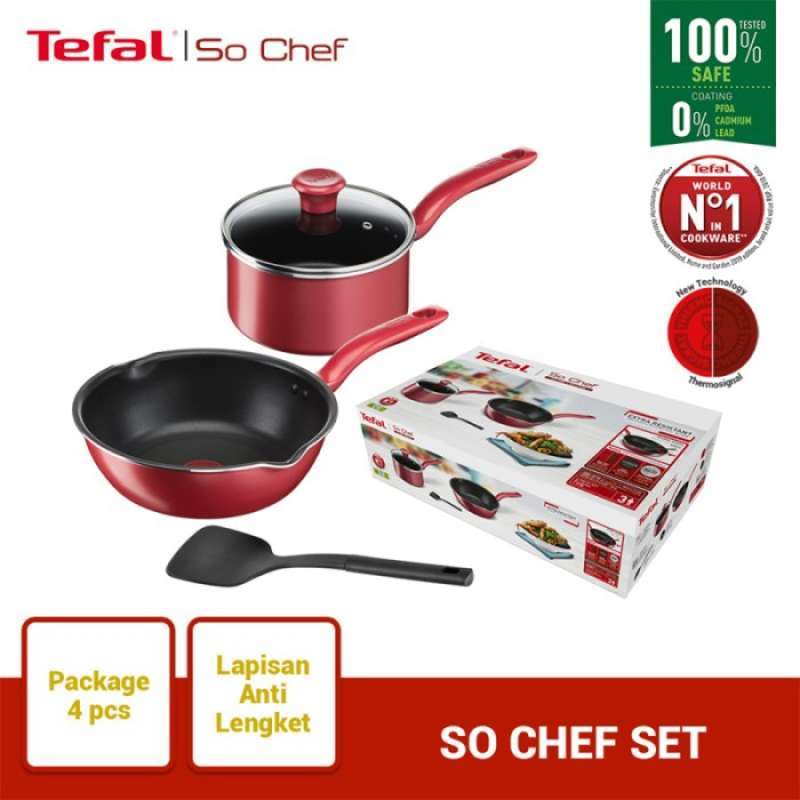 Jual Tefal So Chef Set Panci Anti Lengket / Wajan Induksi TERJAMIN di Seller SNJ Agriz ...