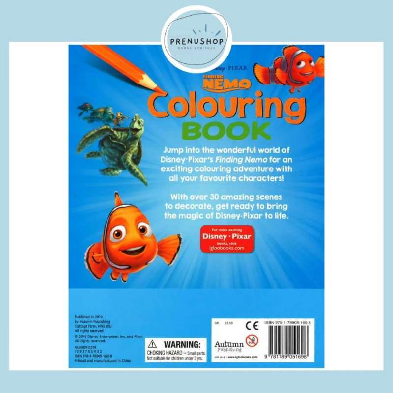 Jual New Segel Simply Colouring Book: Disney Pixar Finding Nemo ...