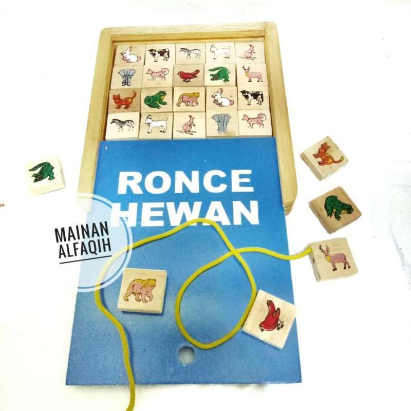 Jual Mainan Edukasi Anak Meronce Hewan Kayu di Seller CV Alfaqih ...