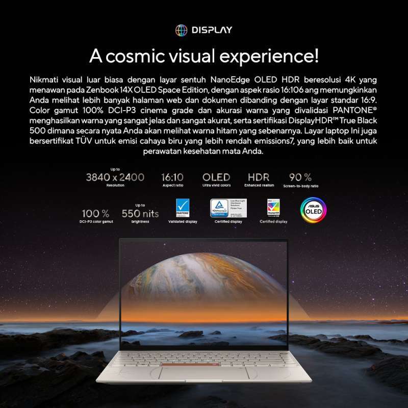 Jual Asus Zenbook 14x Oled Space Edition Ux5401zas-oledp911 - I9-12900h ...