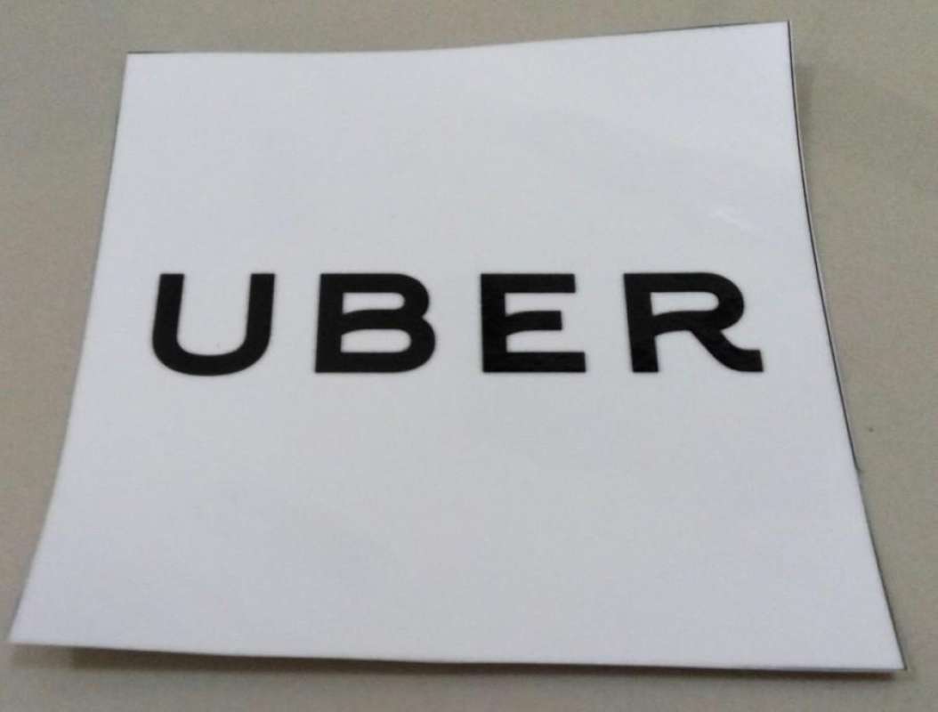 Jual Aksesoris Mobil Motor Stiker Uber Driver Ojek Logo Helm Kaca ...