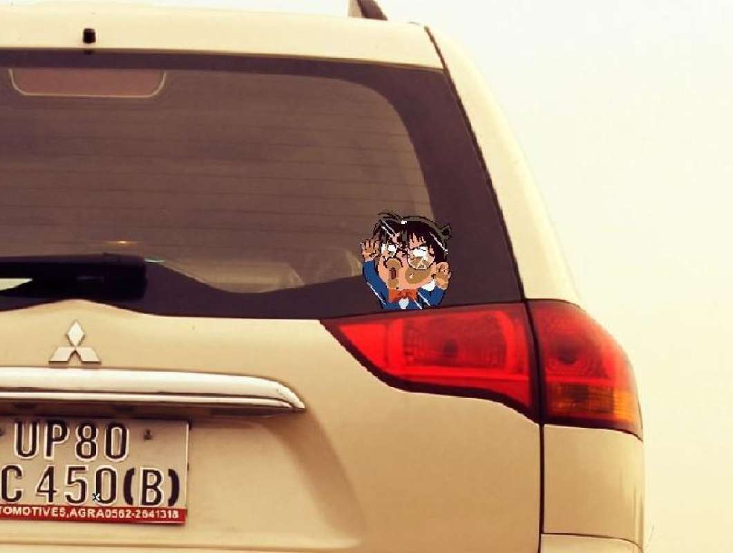 Jual Car Sticker Conan Hit The Glass Stiker Tabrak Kaca Mobil Laptop ...