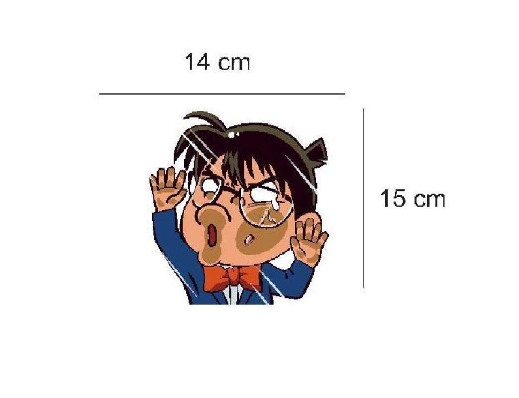 Jual Car Sticker Conan Hit The Glass Stiker Tabrak Kaca Mobil Laptop ...