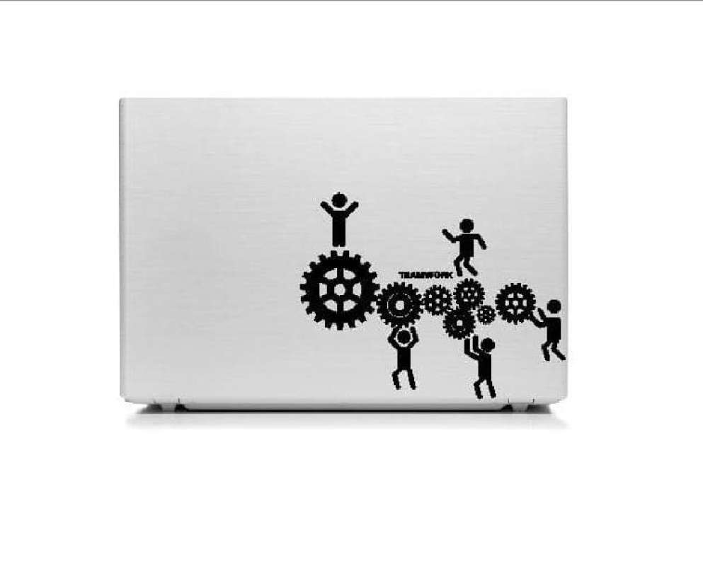 Jual Stiker Laptop Quotes Team Work Gear Garskin Cutting Sticker Office ...