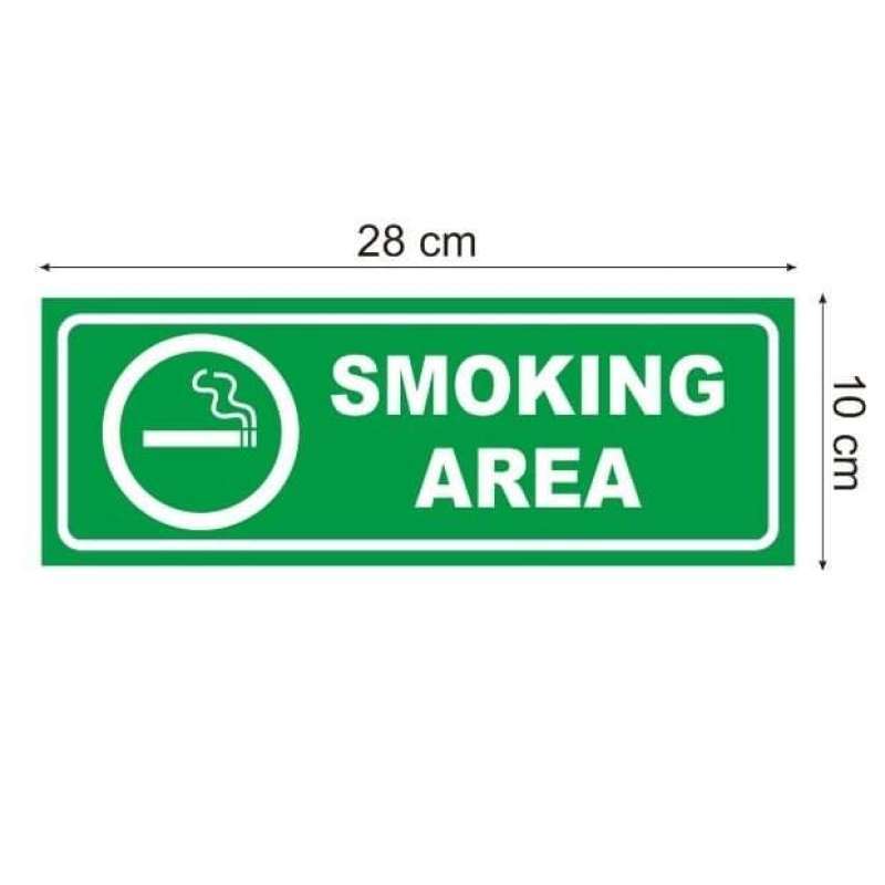 Jual Stiker Vinyl Sign Tanda Lokasi Smoking Area Tempat Merokok Mall ...