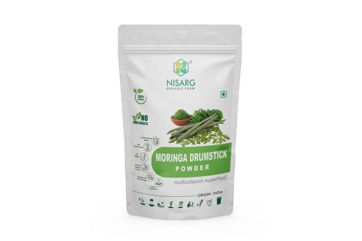 Jual Organic Moringa Drumstick Powder For Calcium, Weight Gain, Super ...