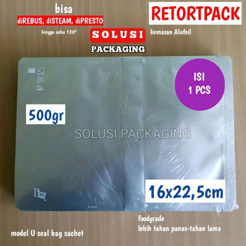 Jual RETORTPACK 500gr KEMASAN ALUFOIL BISA DIREBUS DIPANASKAN STEAM ...