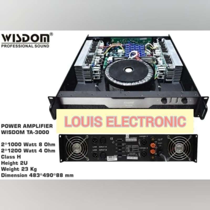 Jual Power Amplifier WISDOM TA 3000 TA3000 TA-3000 ORIGINAL di Seller ...