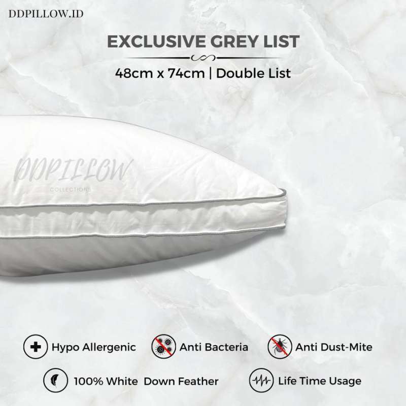 Jual Paket 2 Bantal + 2 Guling Bulu Angsa Asli Type Regent (Soft) 100% ...