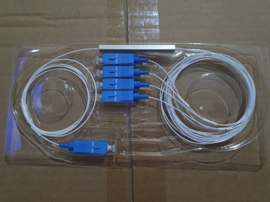 Jual PLC Fiber Optik Passive Splitter Micro 1:4 SC UPC di Seller Bos ...