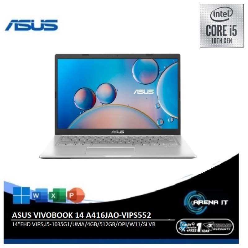 Jual Asus Vivobook 14 A416jao-vips552 - Transparent Silver [intel® Core ...
