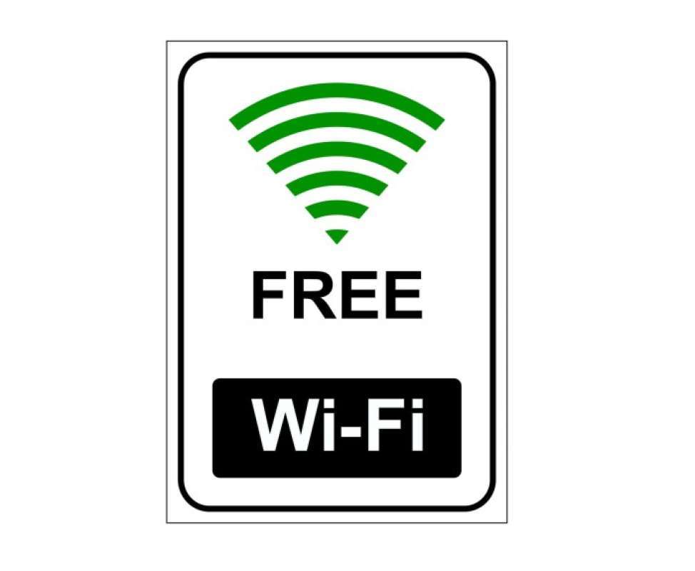Promo Sticker sticker Free Wifi Restauran cafe office wall dinding ...