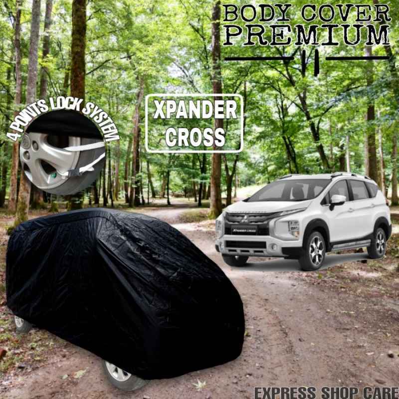 Promo Sarung Mobil XPANDER CROSS Hitam POLOS Body Cover Xpander cross ...
