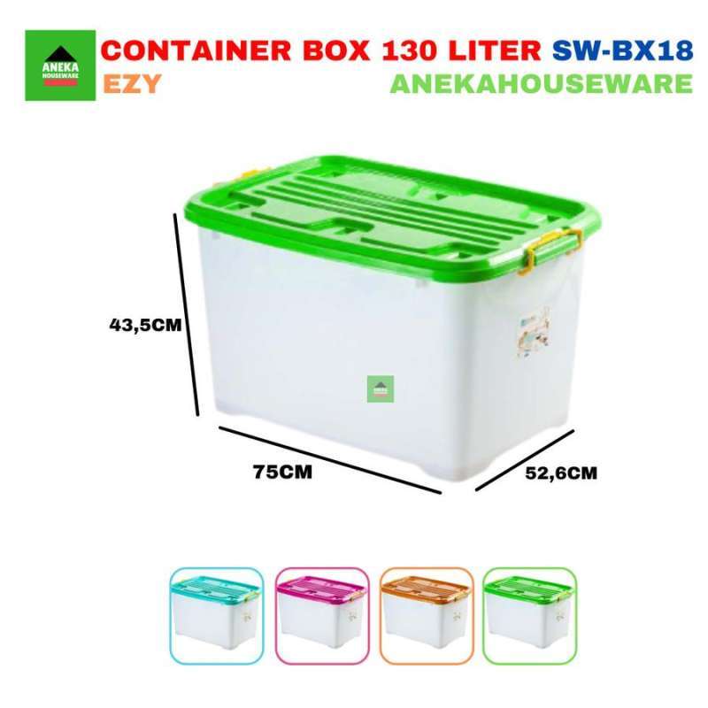 Jual Ezy Container Box 130 Ltr Sw-bx18 - Hijau Di Seller Anekahouseware ...